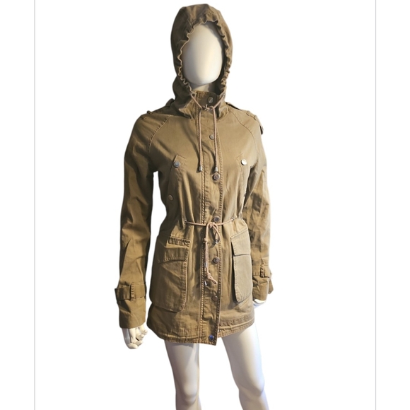 BBBGeneration | Jackets & Coats | Tan Utility Jacket With Hood And ...